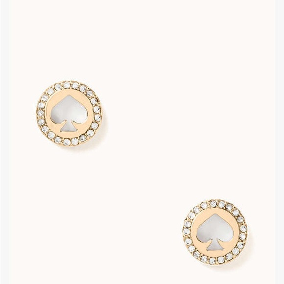 kate spade | Jewelry | Kate Spade Spot The Spade Pave Halo Spade Studs ...